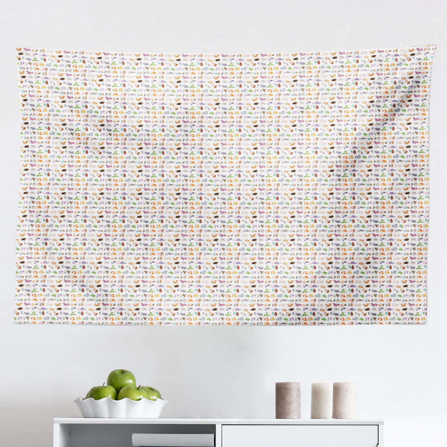 Alphabet Tapestry, Asymmetric Repetition of Simple Colorful Letters ...