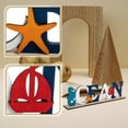 3Pcs Beach Table Signs Wooden Ocean Word Sign Table Centerpiece ...