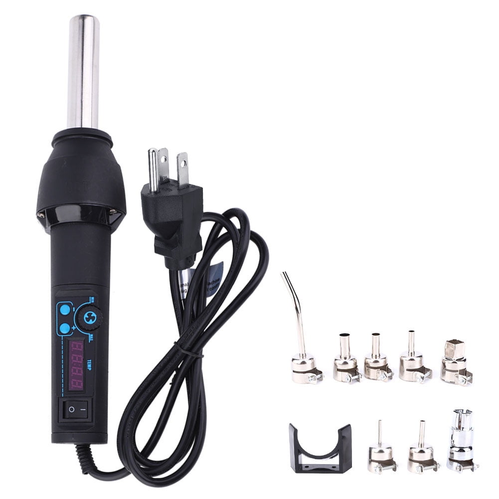 Digital Display Hot Air Gun Handheld Heat Gun Air Heater Blower with 8 ...