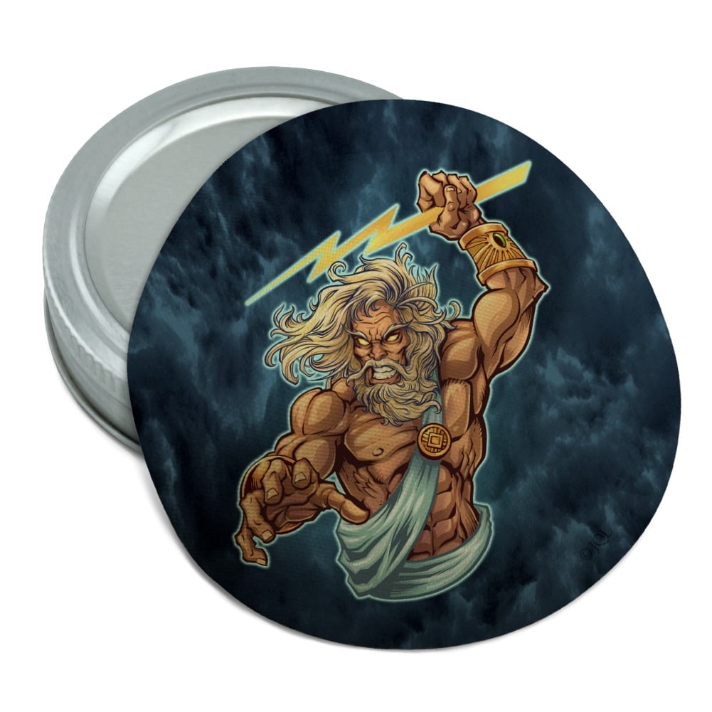 Zeus Greek God Mythology Lightning Round Rubber Non-Slip Jar Gripper ...