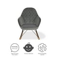 Little Seeds Monarch Hill Dahlia Nursery Rocker Chair, Gray Chenille ...
