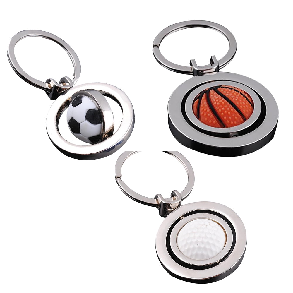 SPRING PARK Fashion Football Basketball Metal Alloy Keychain Pendant ...