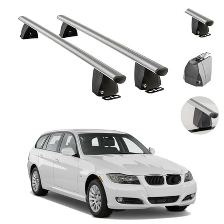 Fixed Roof Rack For BMW 3 Series Wagon 2006-2012 Crossbar Carrier Rail ...