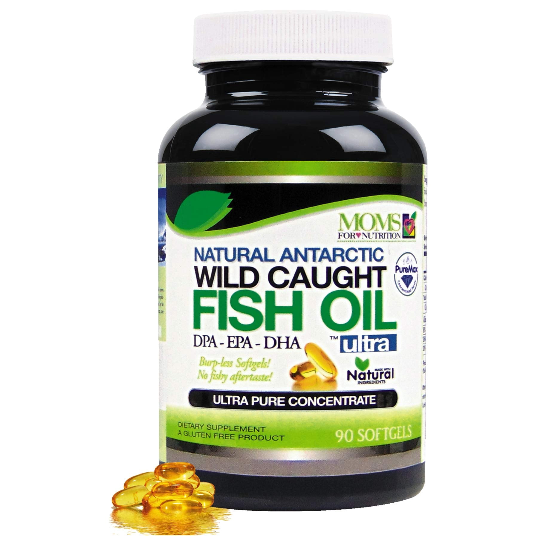 Moms For Nutrition Wild Caught Omega 3 Fish Oil DPA-EPA-DHA 2,900 ...