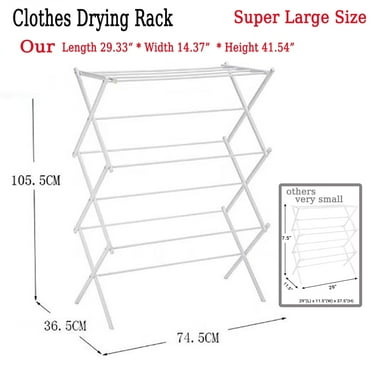 JAUREE 95 Inches Clothes Drying Rack, Stainless Steel Garment Rack ...