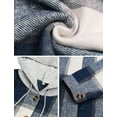 MOSHU Women's Flannel Plaid Hooded Shacket Jacket with Button Down and ...
