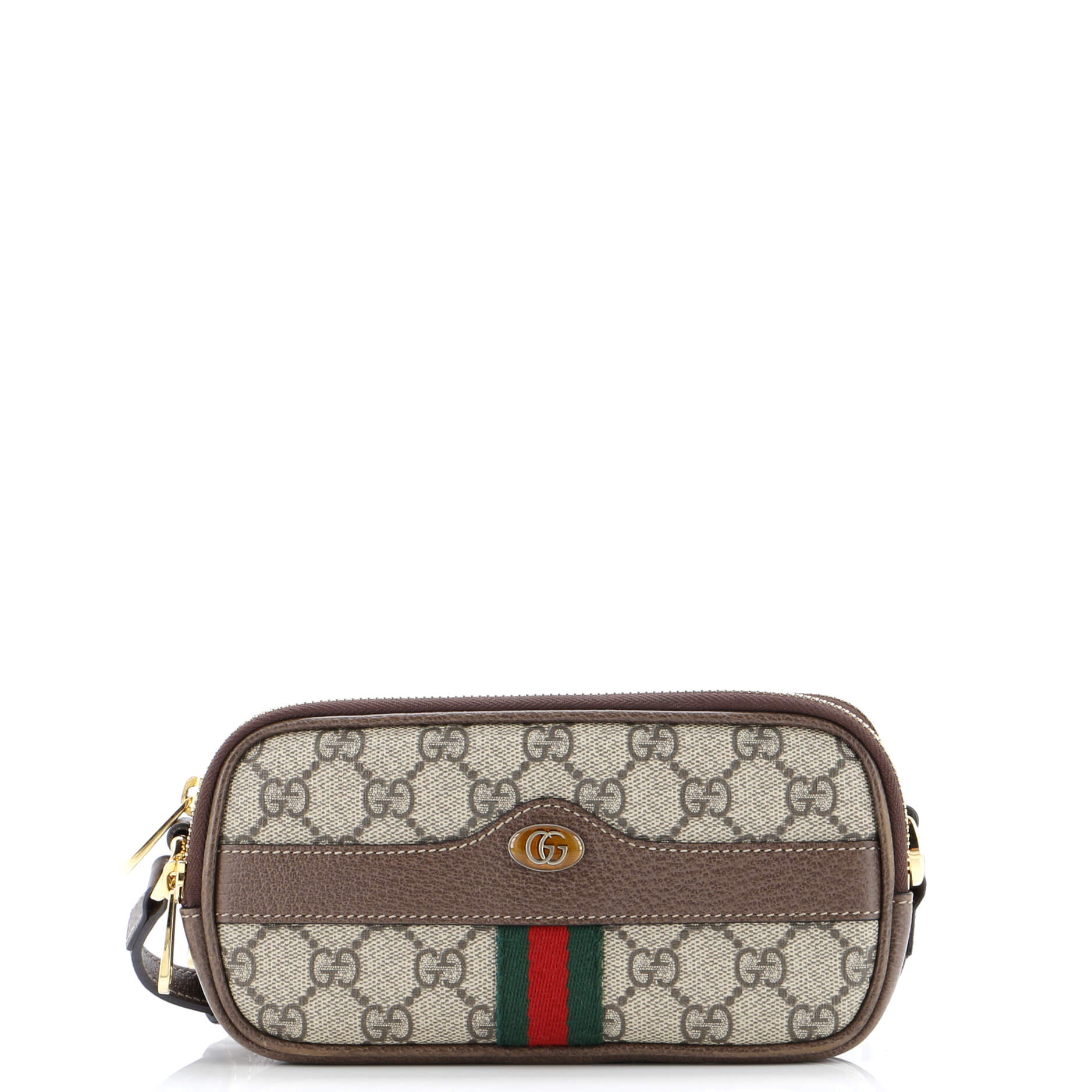 Pre-Owned Ophidia Triple Zip Crossbody Bag GG Coated Canvas Mini By ...