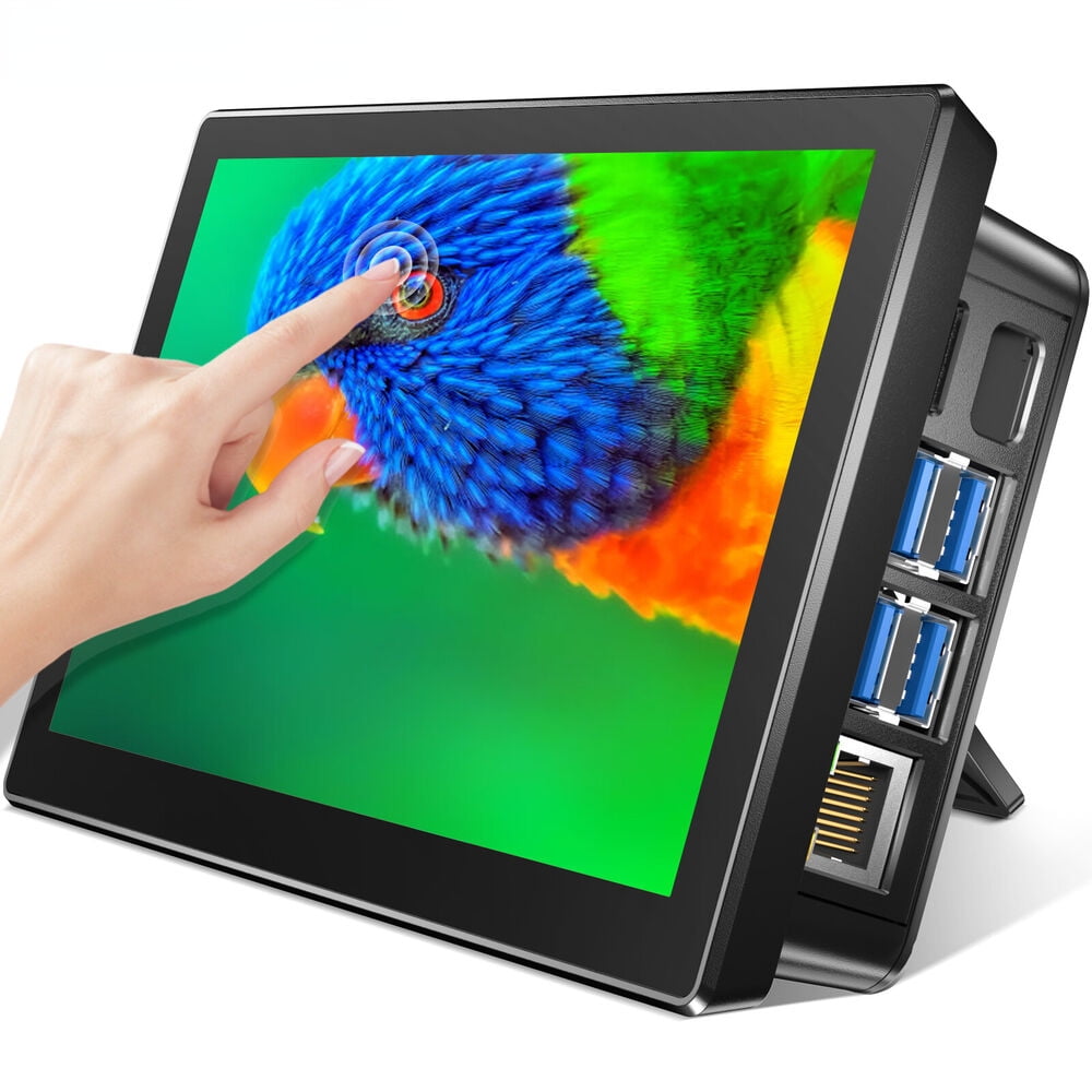 7" Raspberry Pi Touchscreen Case with Fans & Stand USB C 1024x600 2 ...