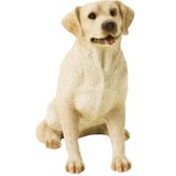 Sandicast "Mid Size" Sitting Black Labrador Retriever Dog Sculpture ...