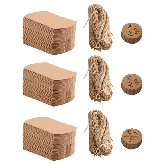 150 Pieces Kraft Paper Pillow Box Kit Candy Box Wedding Favor Box with ...