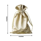 Efavormart 12PCS CHAMPAGNE Satin Gift Bag Drawstring Pouch Wedding ...