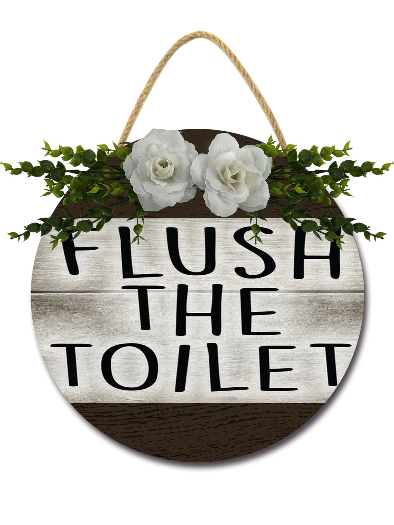 Eveokoki Flush The Toilet Signs for Bathroom Decor- Modern Farmhouse ...