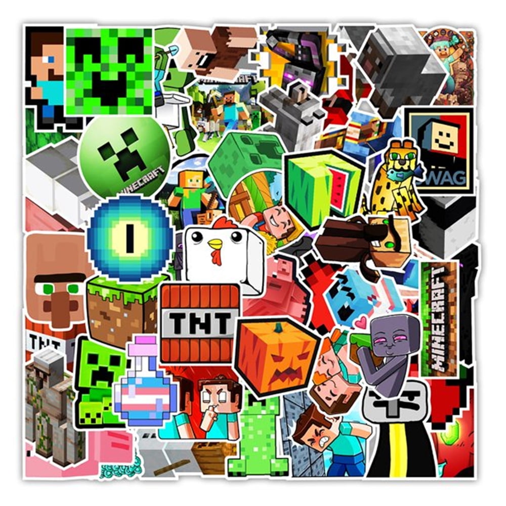 Buy Dicasser Minecraft Cartoon Sticker Luggage Laptop Skateboard Water ...