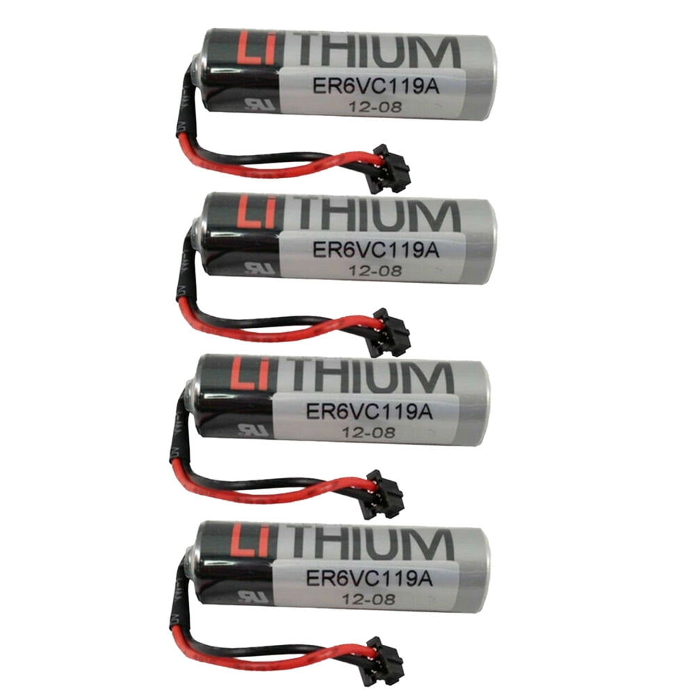 4PCS ER6V/3.6V 2400mAh Lithium Battery Compatible with ER6VC119A ...