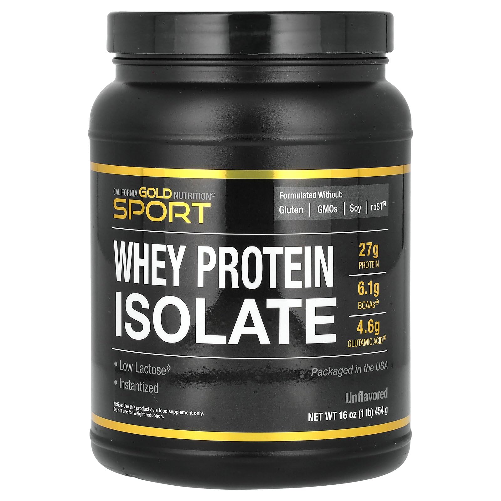 Proteína de suero aislada California Gold Nutrition Sport 454 g ...