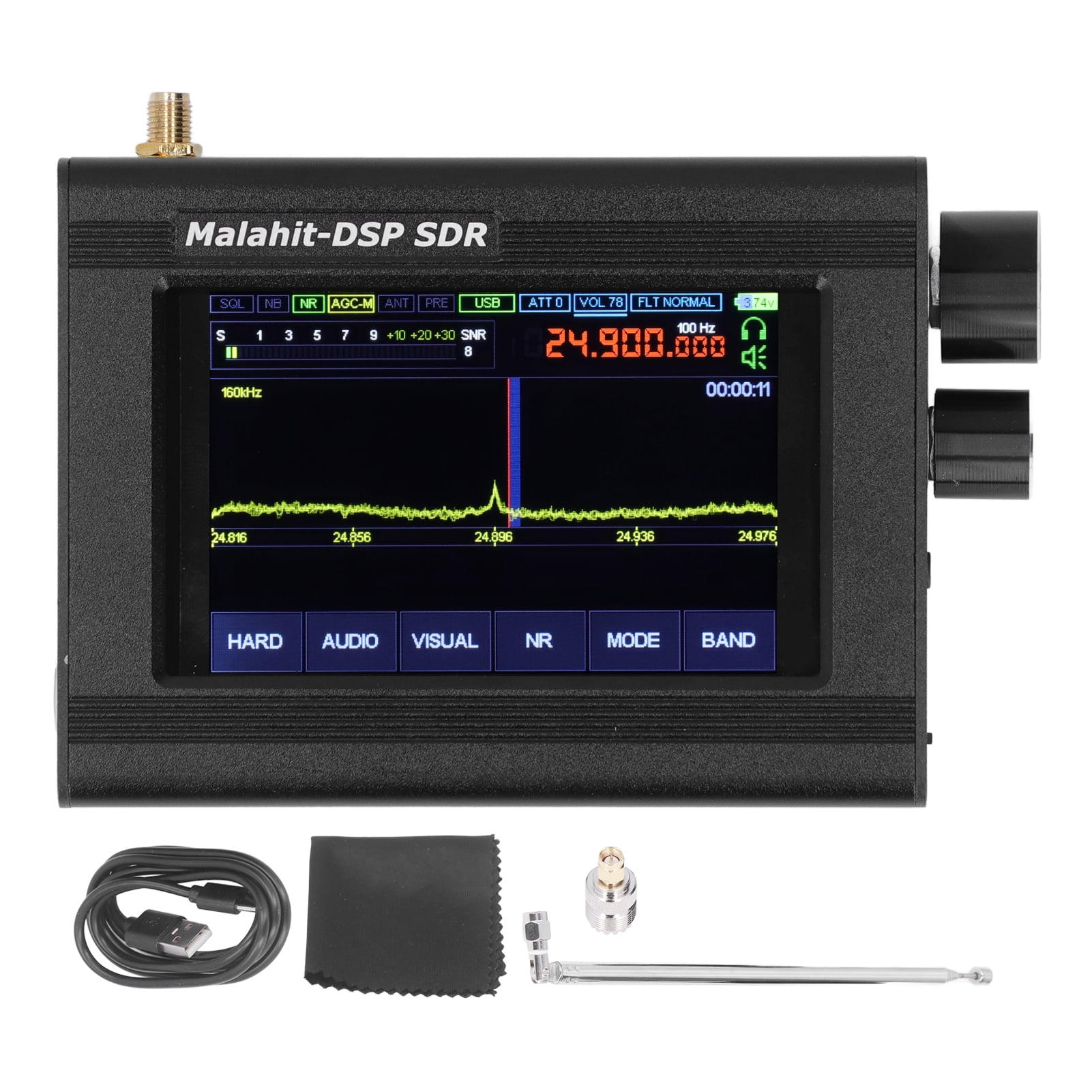 Receptor DSP SDR ancho de filtro variable 50 KHz-200 MHz Radio definida por software AM SSBLSB ...