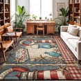 3x5 Washable Area Rugs,Vintage Nautical Lighthouse on Wooden Non-Slip ...