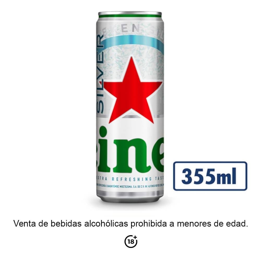 Cerveza Heineken Silver Lager 355 ml | Walmart en línea