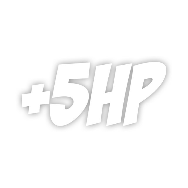 +5 HP Sticker Decal Die Cut - Self Adhesive Vinyl - Weatherproof - Made ...