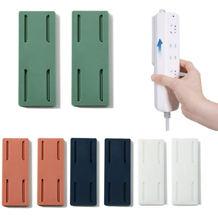 Power Strip Holder, 8 Pack Self Adhesive Wall Mount Power Strip ...