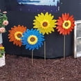 Sunflower Wind Spinner Plastic Sunflower Pinwheel Garden DIY Ornaments ...