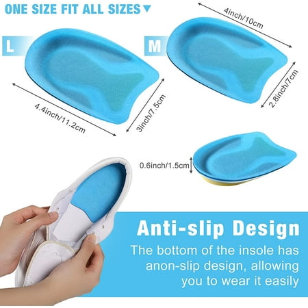 4 Pairs Gel Heel Cup Silicone Heel Protectors with Cushion for Heel ...