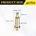 Uxcell 40Pcs 6.5mm Gold Plated Spring Loaded PogoPins, Copper Header ...