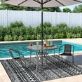 BERTHMEER 6'x9' Reversible Straw Mats, Indoor/Outdoor Waterproof Patio ...