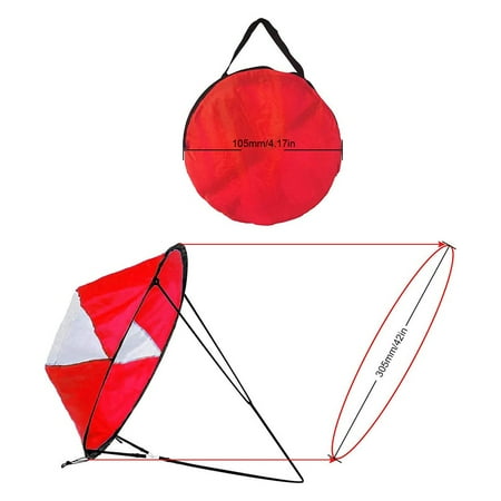 ZAJAIO 42 Inches Portable Downwind Wind Sail Kit Compact Kayak Wind ...