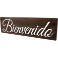 Bienvenido Spanish Welcome Sign Wood Hanging Front Door Home Decor ...