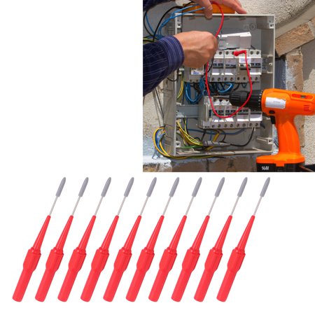 Banana Plug Wire Test Probe, 1mm Pen Point 10Pcs Puncture Free Wire ...