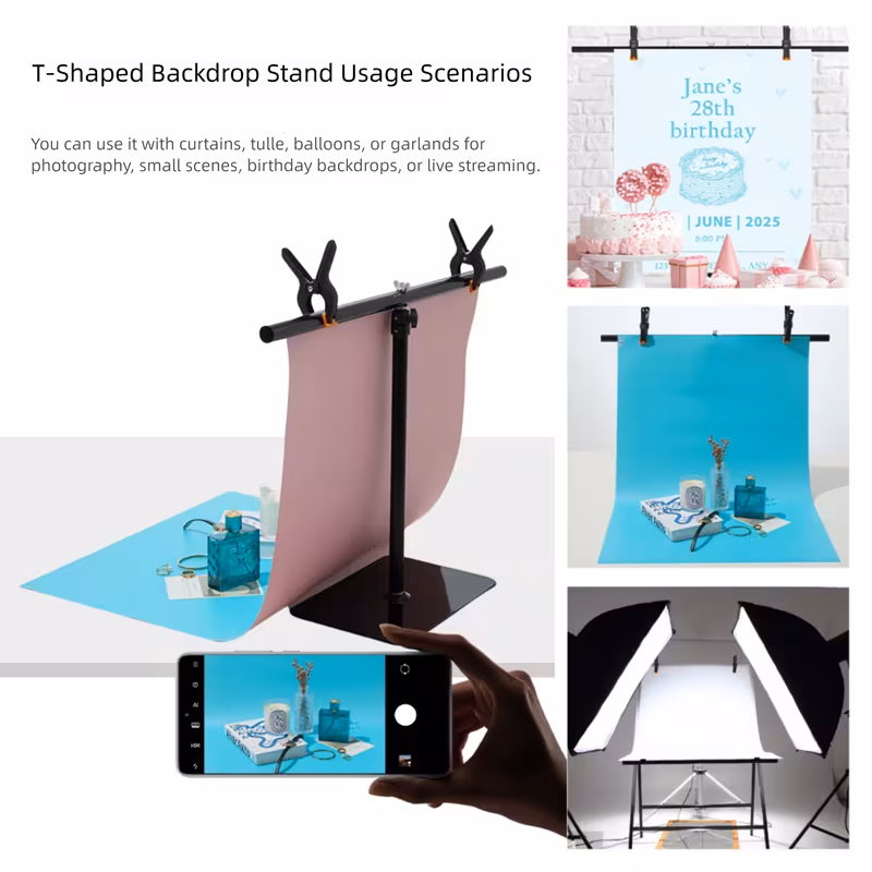Click here for Sanshilou Foldable T-Shaped Photo Backdrop Stand 6... prices