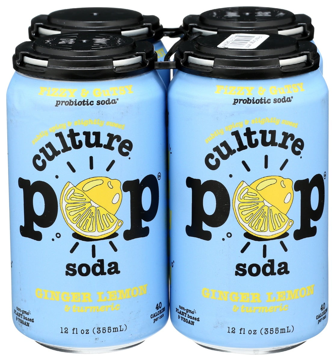 Culture Pop: Soda Probiotic Ginger Lemon 4pk, 48 Fo Pack Of 6 - Walmart.com