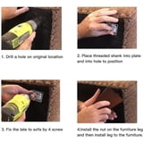Convert To U.S. Standard Legs, Furniture Leg Attachment Plates With ...