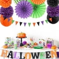 Black Purple Orange-Green Halloween Party-Decorations - 20pcs Paper ...