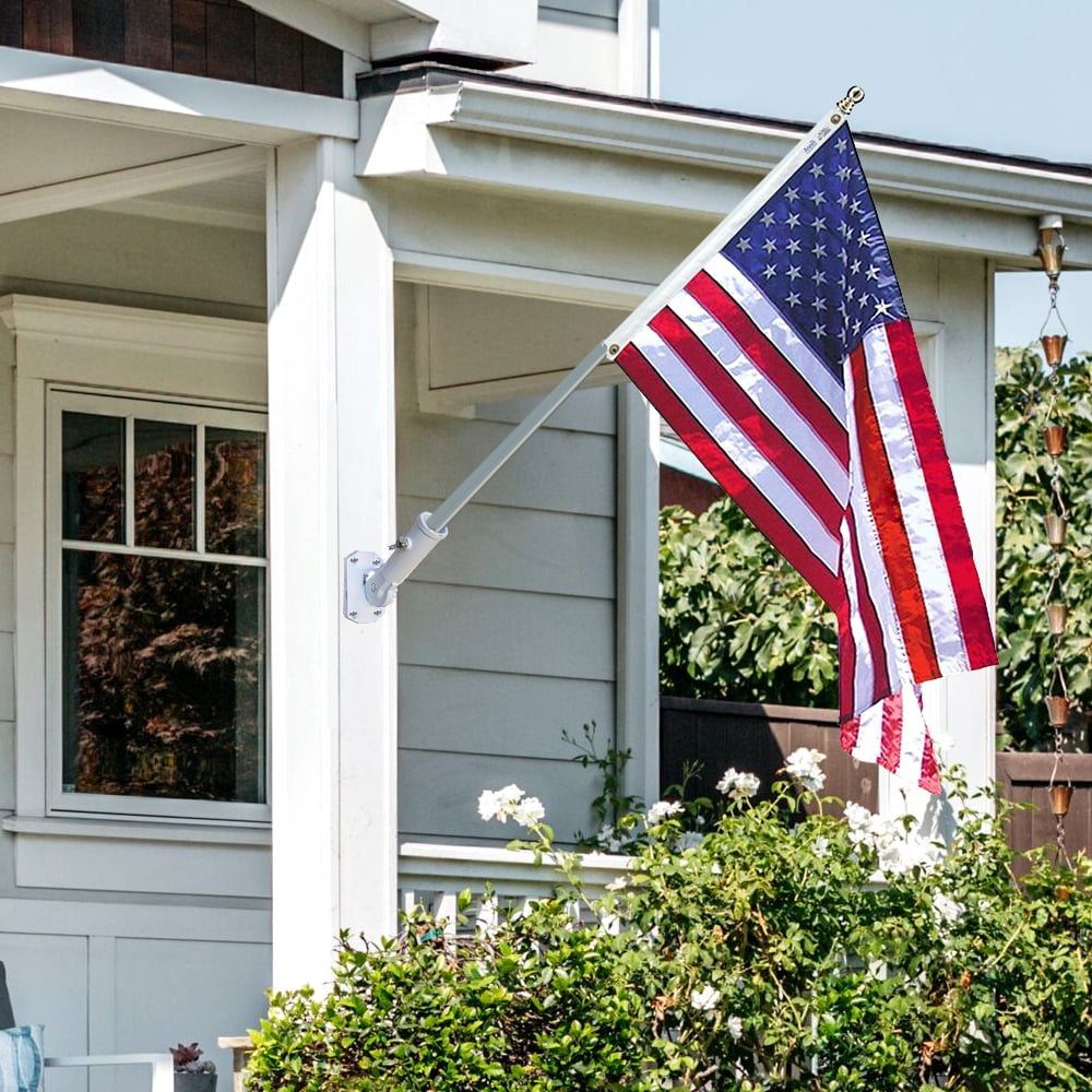 Lakeshore Trade Multi-Position Aluminum Flagpole Bracket, For 1 inch ...