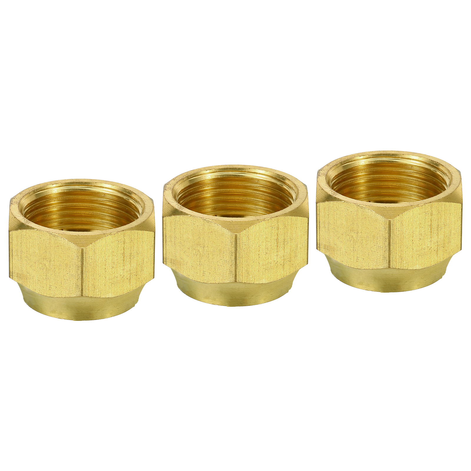 Uxcell Brass Flare Cap 3/4" Flare Female Flared Tube Fitting Nut ...