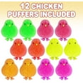 ArtCreativity 3" Chicken Puffer Toys, 12-pack Soft Rubber Sensory ...