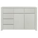 Storage Dresser with 6 Drawers and 2 Level Cabinet,Off White Simple ...