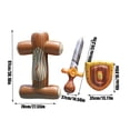 3PCS Inflatable Pool Joust Game Set Wood Grain Bumper Float Set with ...