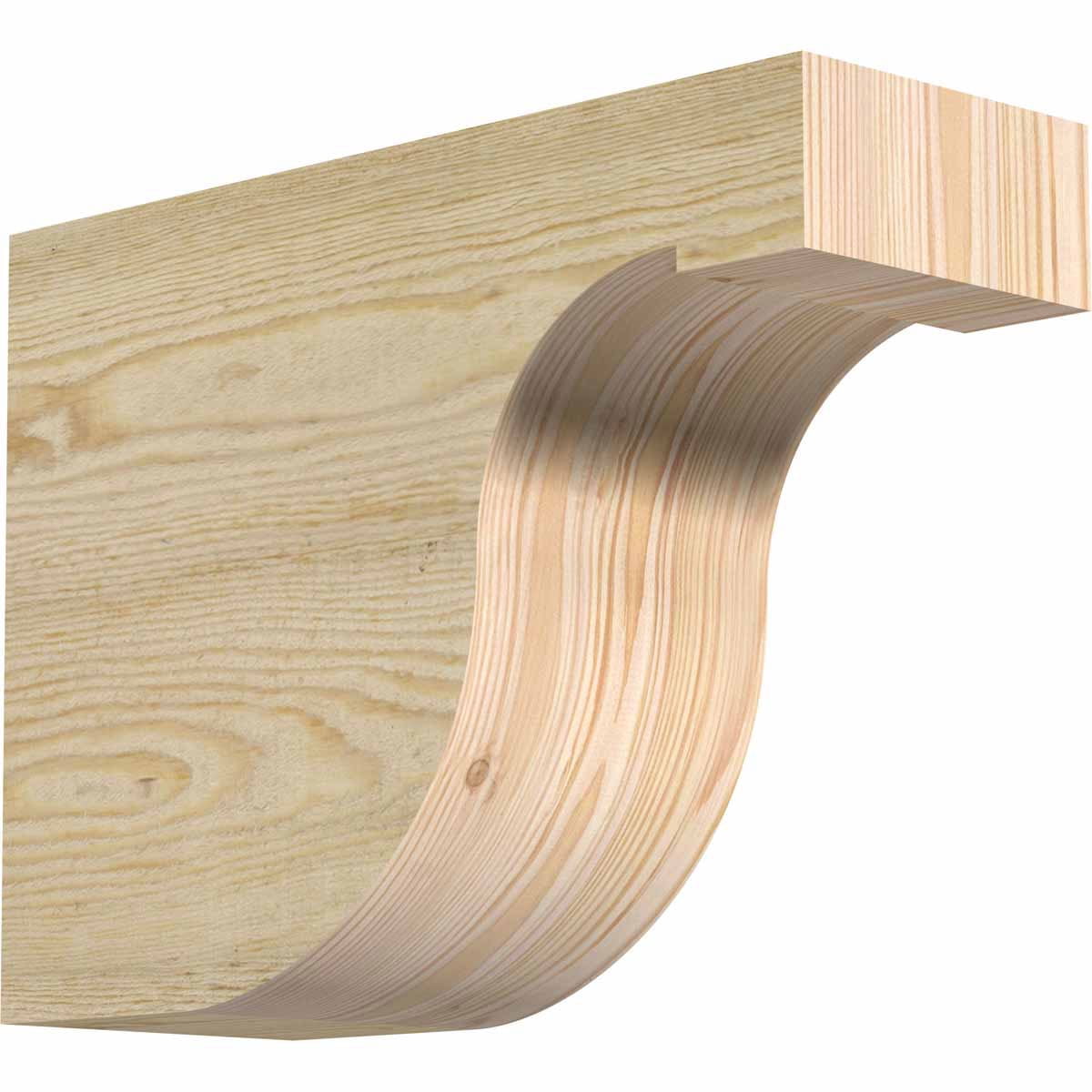 6"W x 12"H x 16"L Del Monte Rough Sawn Rafter Tail, Douglas Fir ...