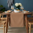 Camel Cotton Linen Table Runner Light Brown Solid Background Autumnal ...