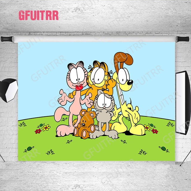Miniso Garfield Photo Backdrop Kids Birthday Party Decor Photography ...