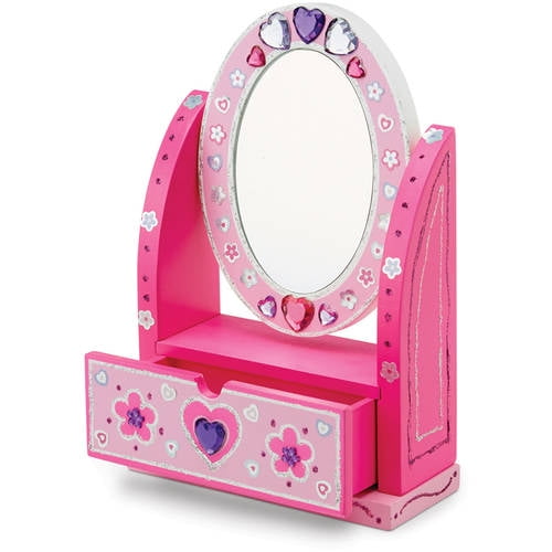 Melissa & Doug Decorate-Your-Own Wooden Vanity Craft Kit With Mirror ...