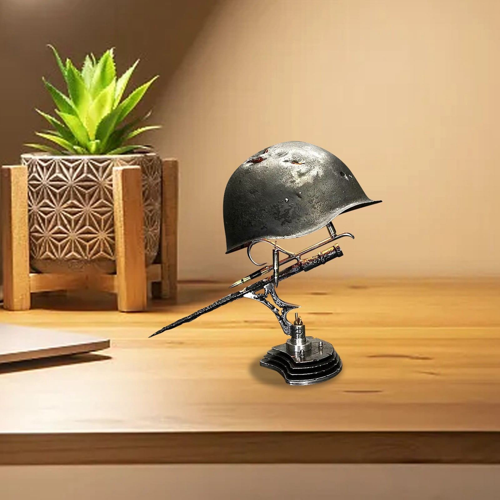 Click here for Riforla War Lamp With Led Table Lamp Statue Made O... prices