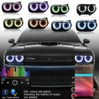 Flashtech LED RGB Multi Color External Waterproof Halo Ring Headlight ...