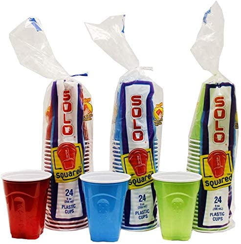 SOLO Squared 9 Ounce Plastic Cups (72 multi) - Walmart.com