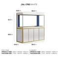Aqua Dream 220 Gallon Tempered Glass Aquarium All-in-one White and Gold ...
