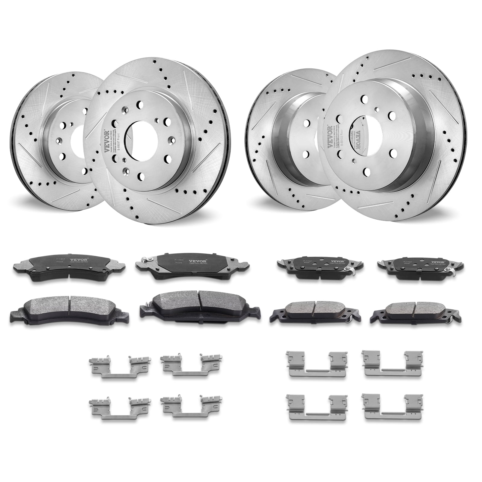 Click here for Vevor Drilled Slotted Front Rear Brake Rotors Pads... prices