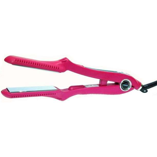 TurboIon Croc Titanium Flat Iron Straightener - Pink 1.5" (Color : Pink ...